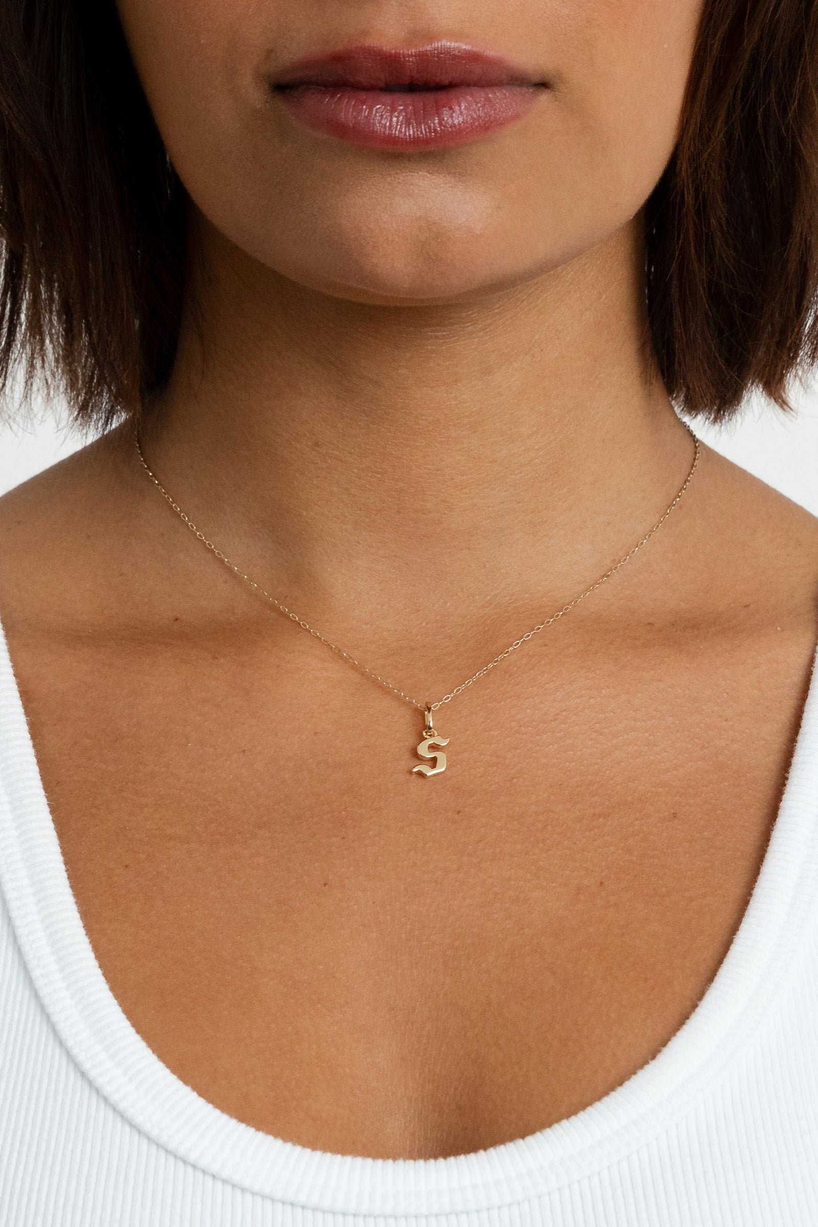 Petite Gothic Necklace | Women's Gold Initial Jewelry