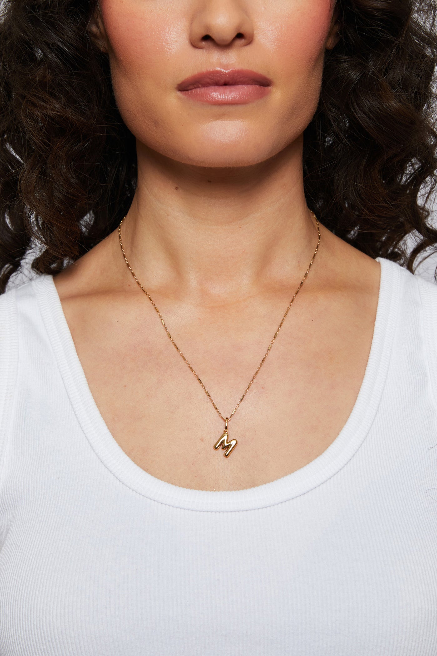 Silver Puffy Initial Charm | Women's Gold Jewelry