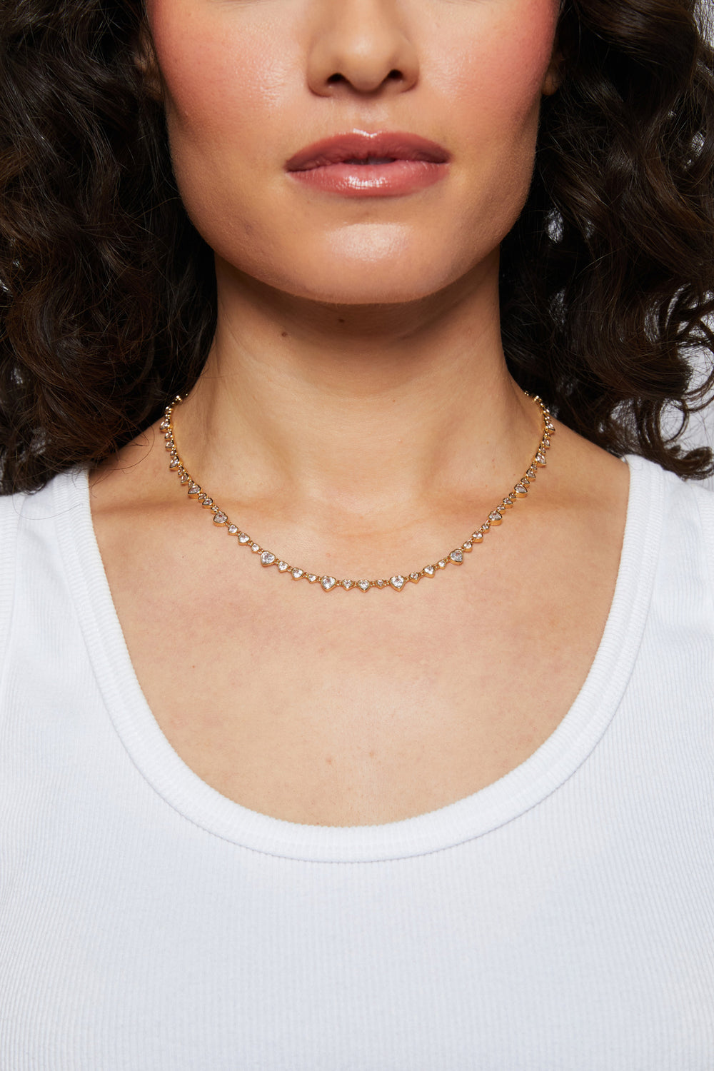 Cora Gold Heart CZ Necklace | Miranda Frye