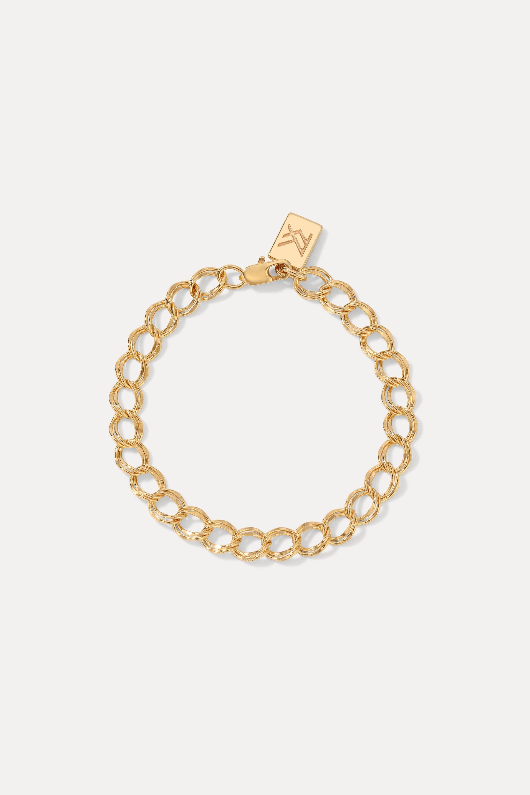 Hailey Gold Double Link Chain Bracelet | Miranda Frye