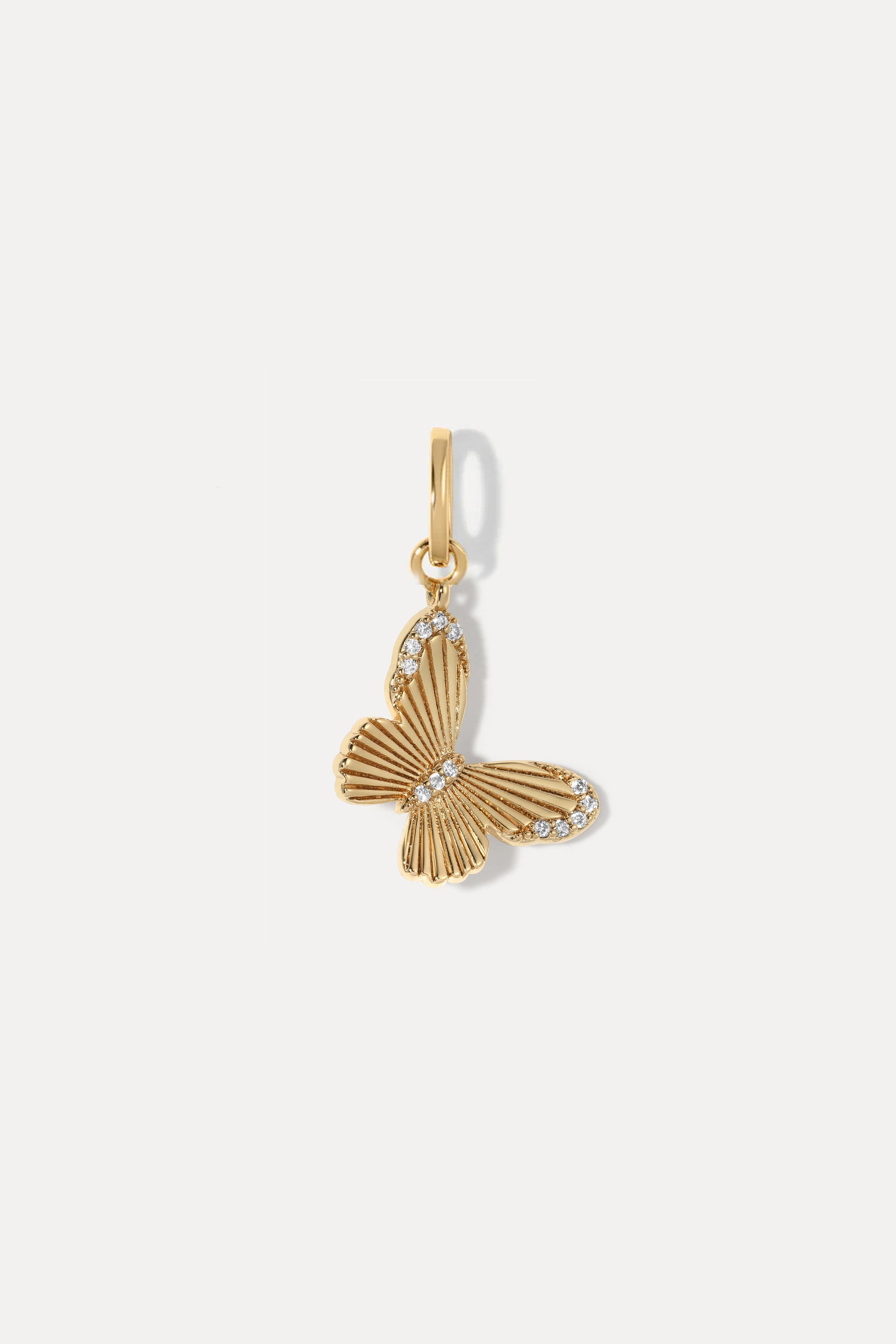 Butterfly Necklace Charm | Women's Gold Jewelry
