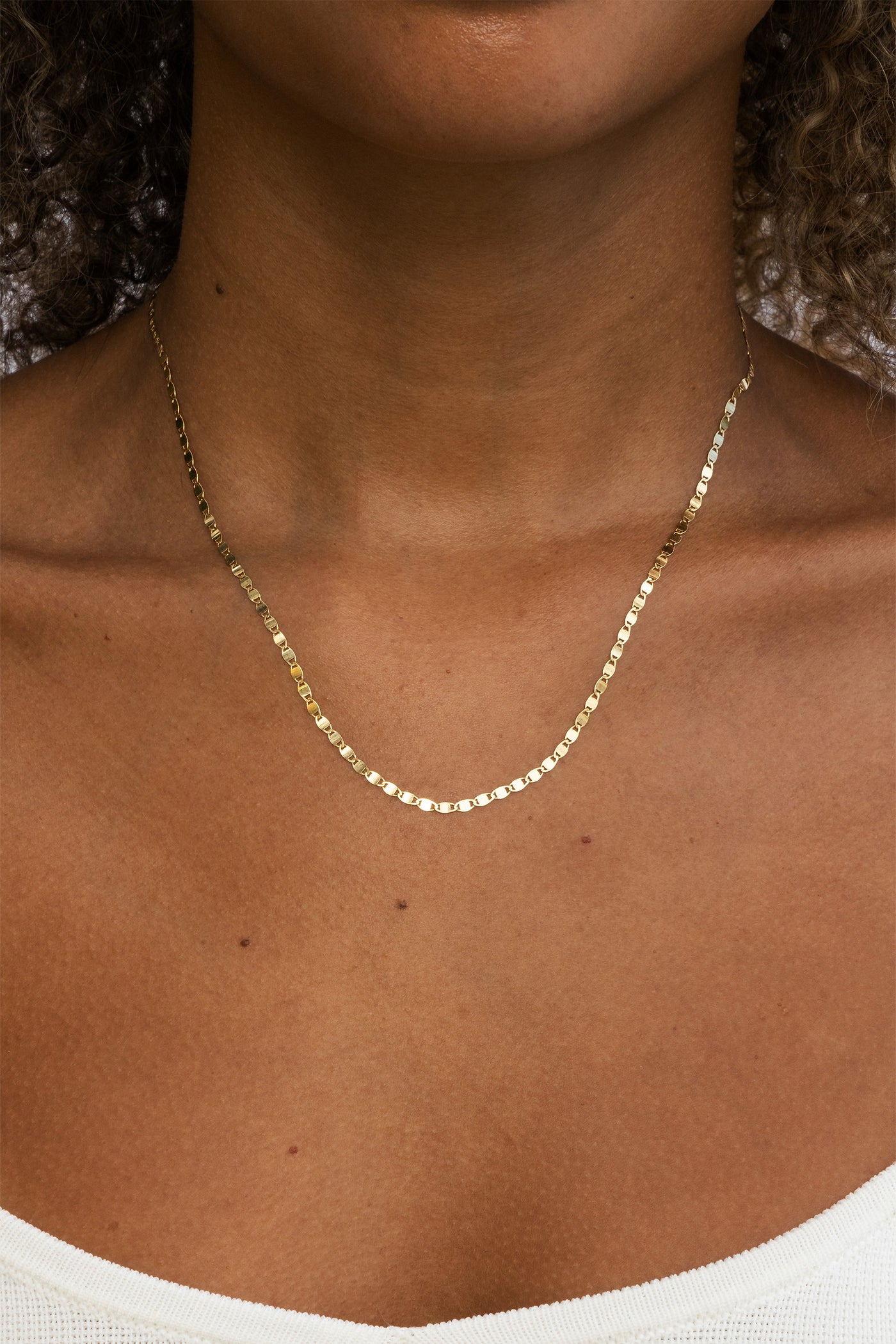Mirror Chain Necklace | Women's 14K Gold