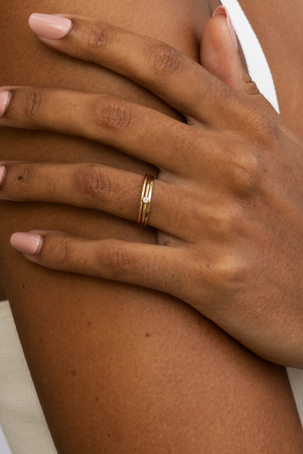 Petite Diamond Stacking Ring Set | Women's 14K Gold