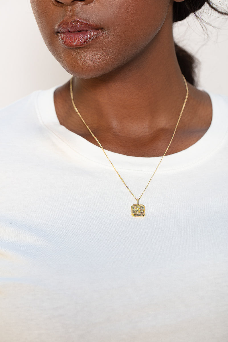 Alpha Initial Charm | Women's Gold Jewelry