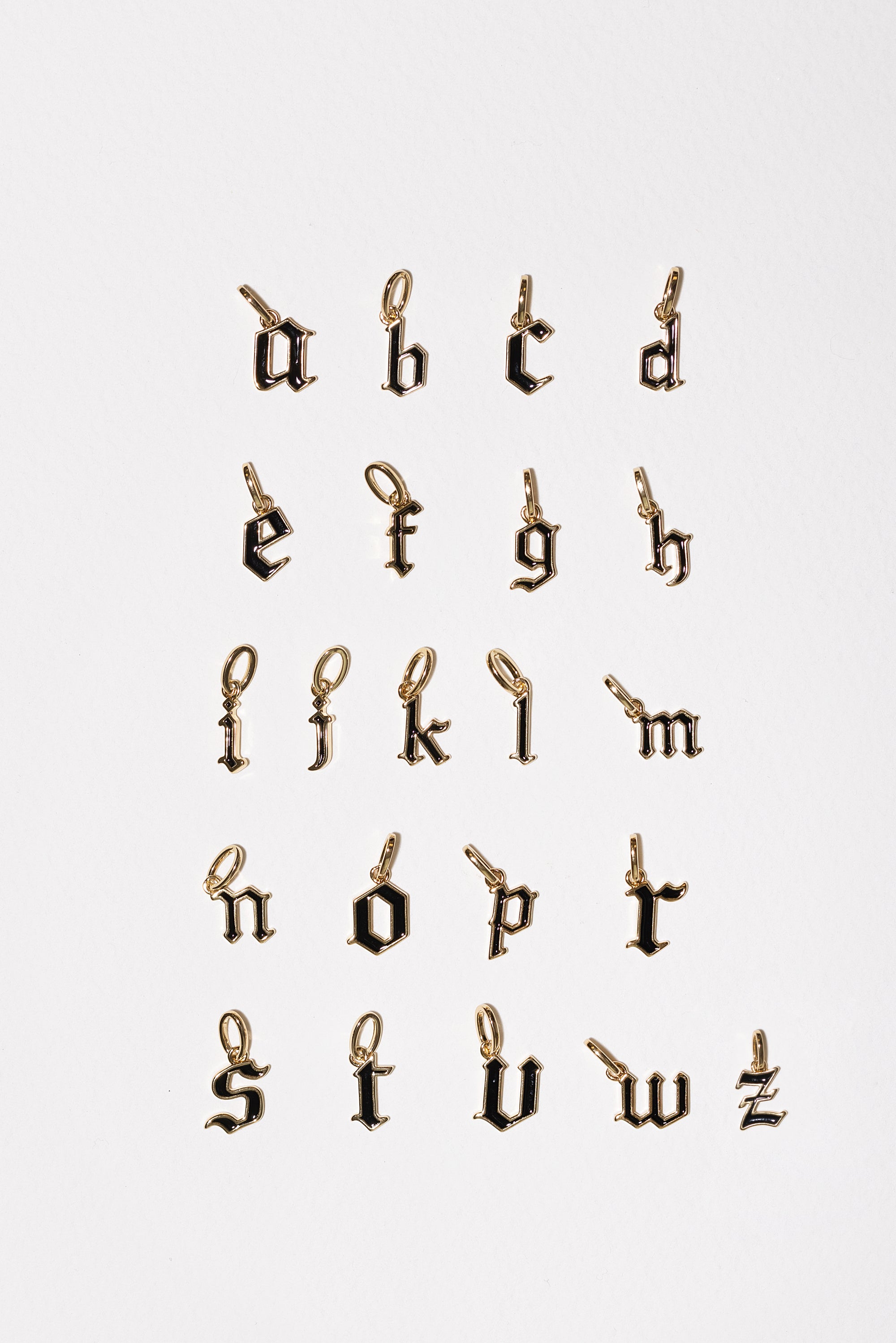 Enamel Initial Charm | Women's Gold Jewelry