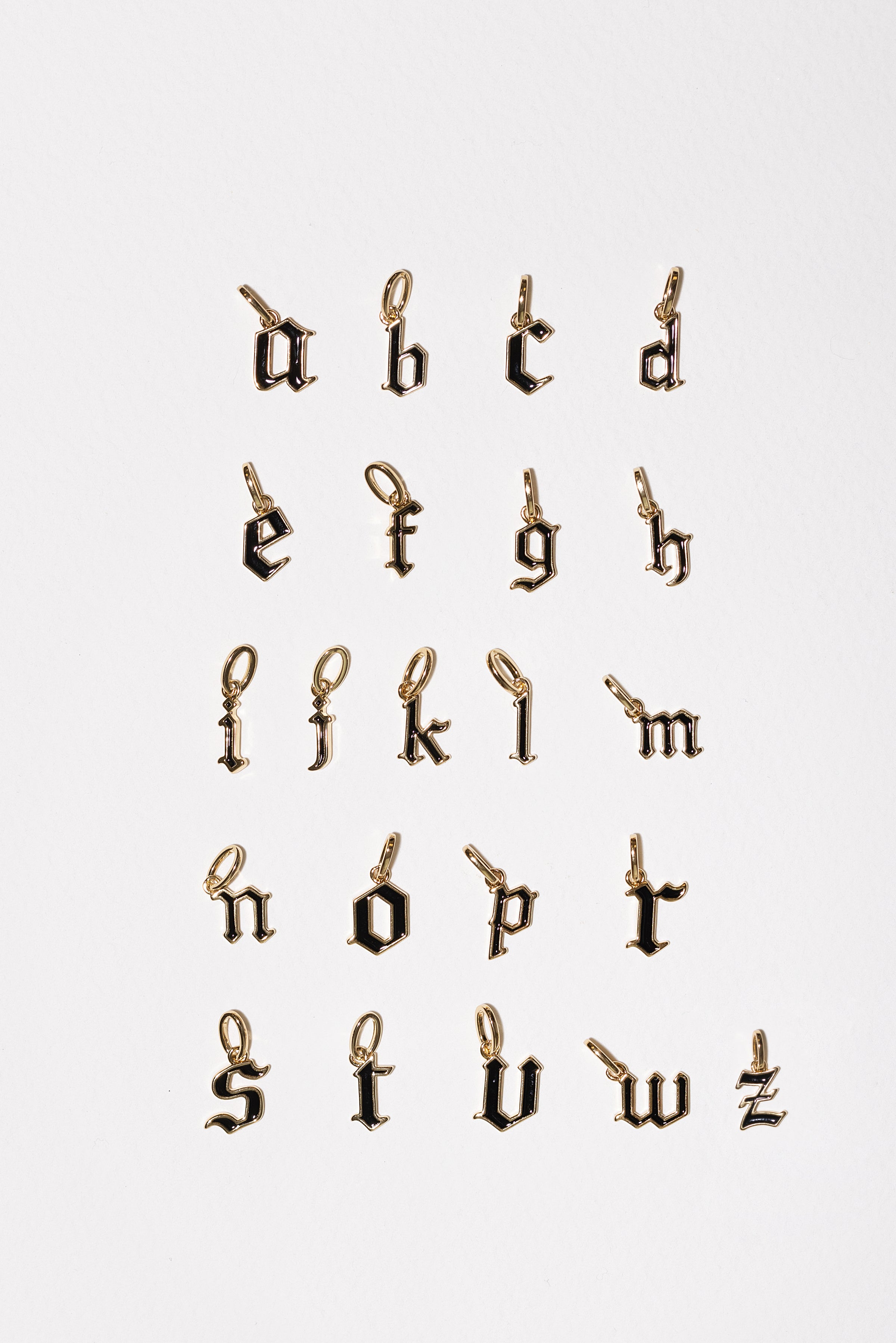 Enamel Initial Charm | Women's Gold Jewelry